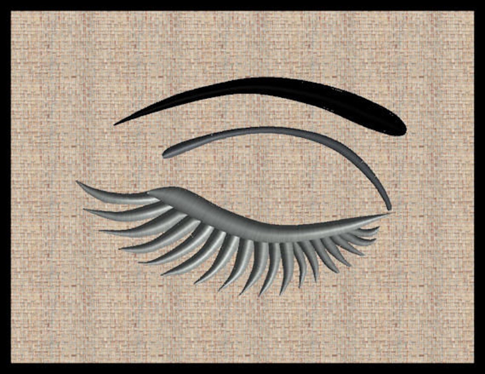 Eyelash Embroidery Design Cosmetic Bag Embroidery Design - Etsy