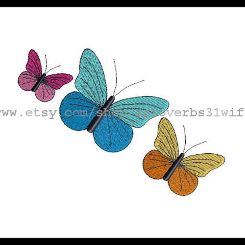 Butterflies Machine Embroidery Design Butterfly Mini - Etsy