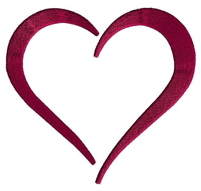 Valentine Heart Embroidery Design Satin Stitch Fill Stitch - Etsy