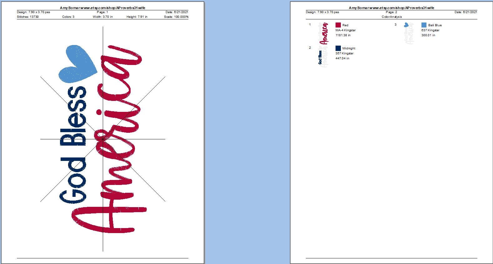 God bless America Machine Embroidery Design Fourth Of July | Etsy