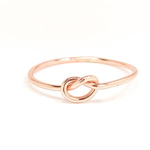 Rose Gold Knot Ring, Tie the Knot Ring, Love Knot Ring, Rose Gold Filled Knot Ring, Rose Gold ...