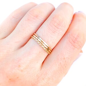 Gold Stacking Ring Set Gold Filled Stacking Rings Stackable - Etsy