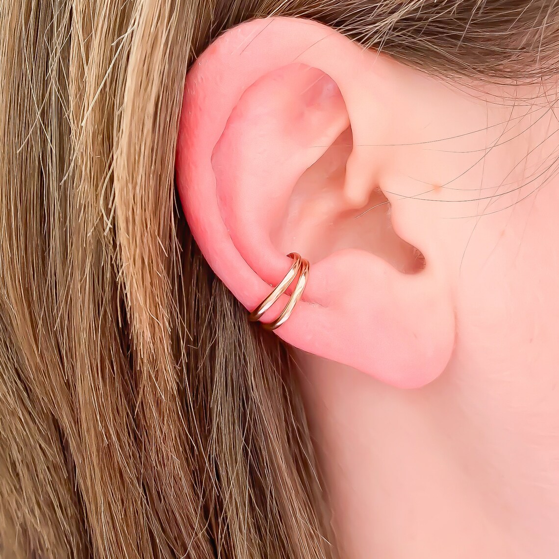 Rose Gold Ear Cuff 14K Rose Gold Filled Non Pierce Ear Cuff | Etsy