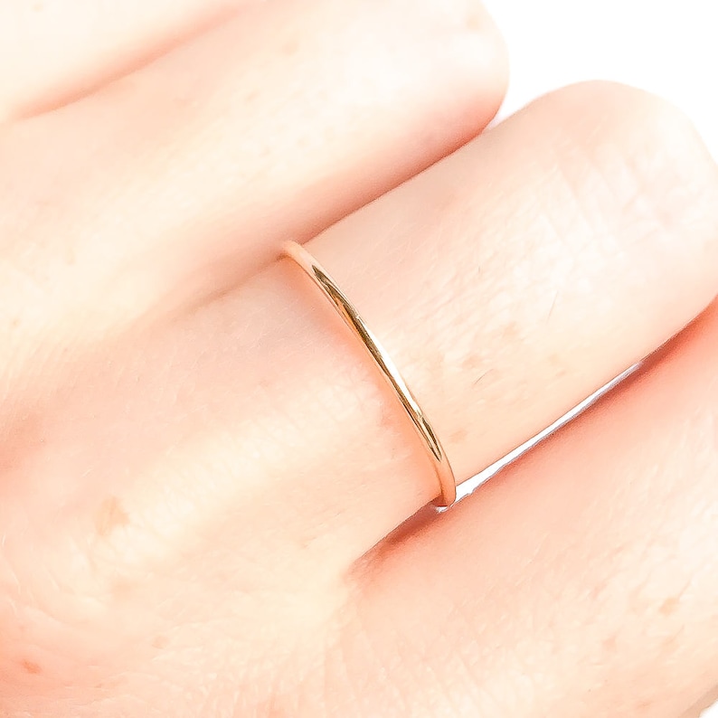 Thin Gold Ring Gold Stacking Ring 14k Gold Filled Ring Gold - Etsy UK