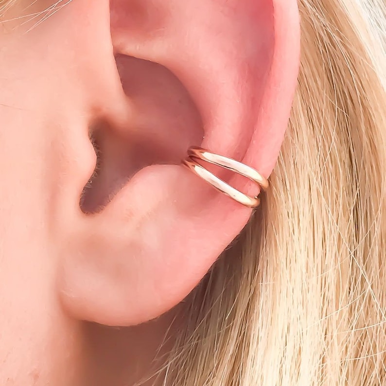 Rose Gold Ear Cuff 14K Rose Gold Filled Non Pierce Ear Cuff - Etsy