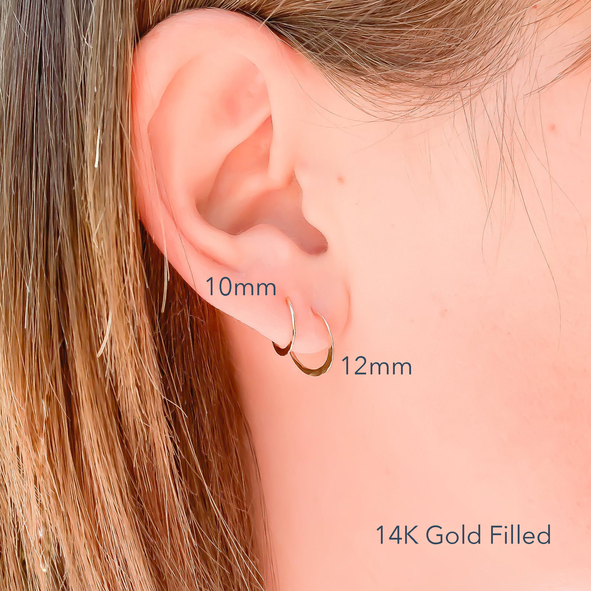 Small Gold Hoops 14K Gold Filled Hammered Hoop Earrings - Etsy