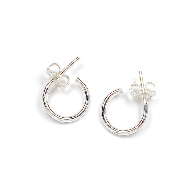 Mini Silver Hoop Earrings Sterling Silver Hoops Simple | Etsy