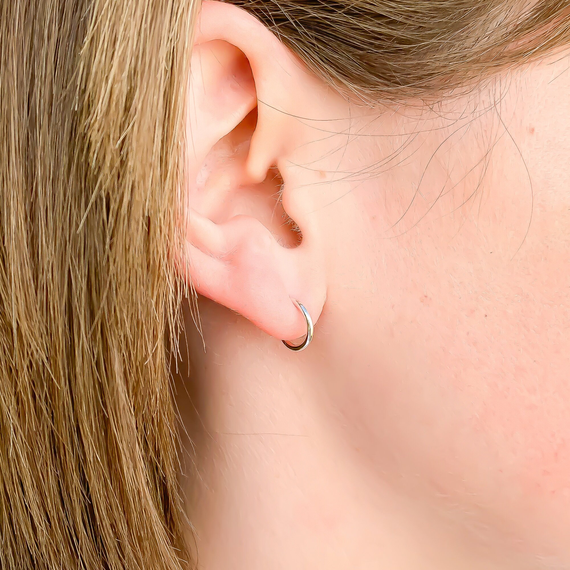 Mini Silver Hoop Earrings Sterling Silver Hoops Simple | Etsy