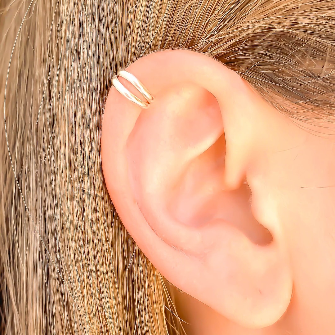 Silver Cartilage Ear Cuff, Tiny Ear Cuff, Minimalist Ear Cuff, Sterling ...