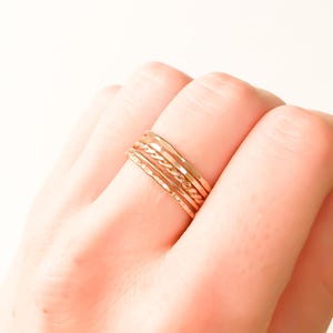 Gold Stacking Ring Set Gold Filled Stacking Rings Minimalist | Etsy