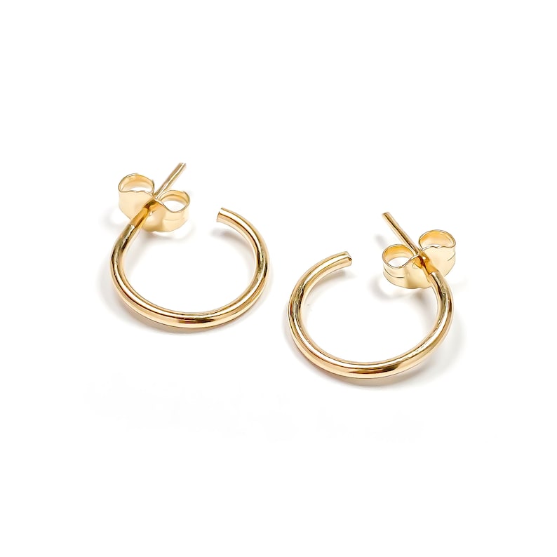 Small Gold Hoops Gold Filled Hoops Gold Hoop Earrings 12mm | Etsy