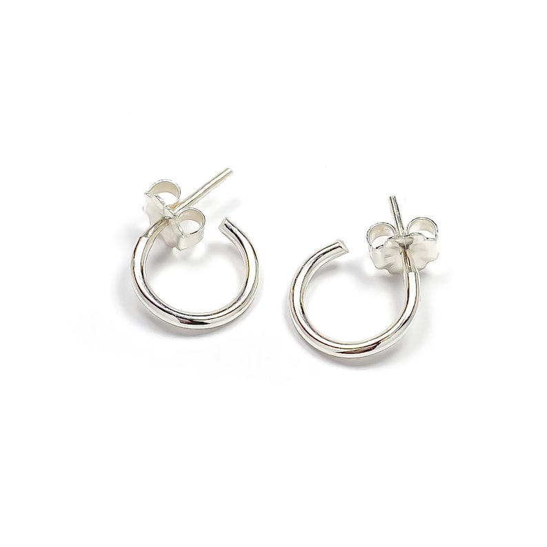 Mini Silver Hoop Earrings Sterling Silver Hoops Simple | Etsy