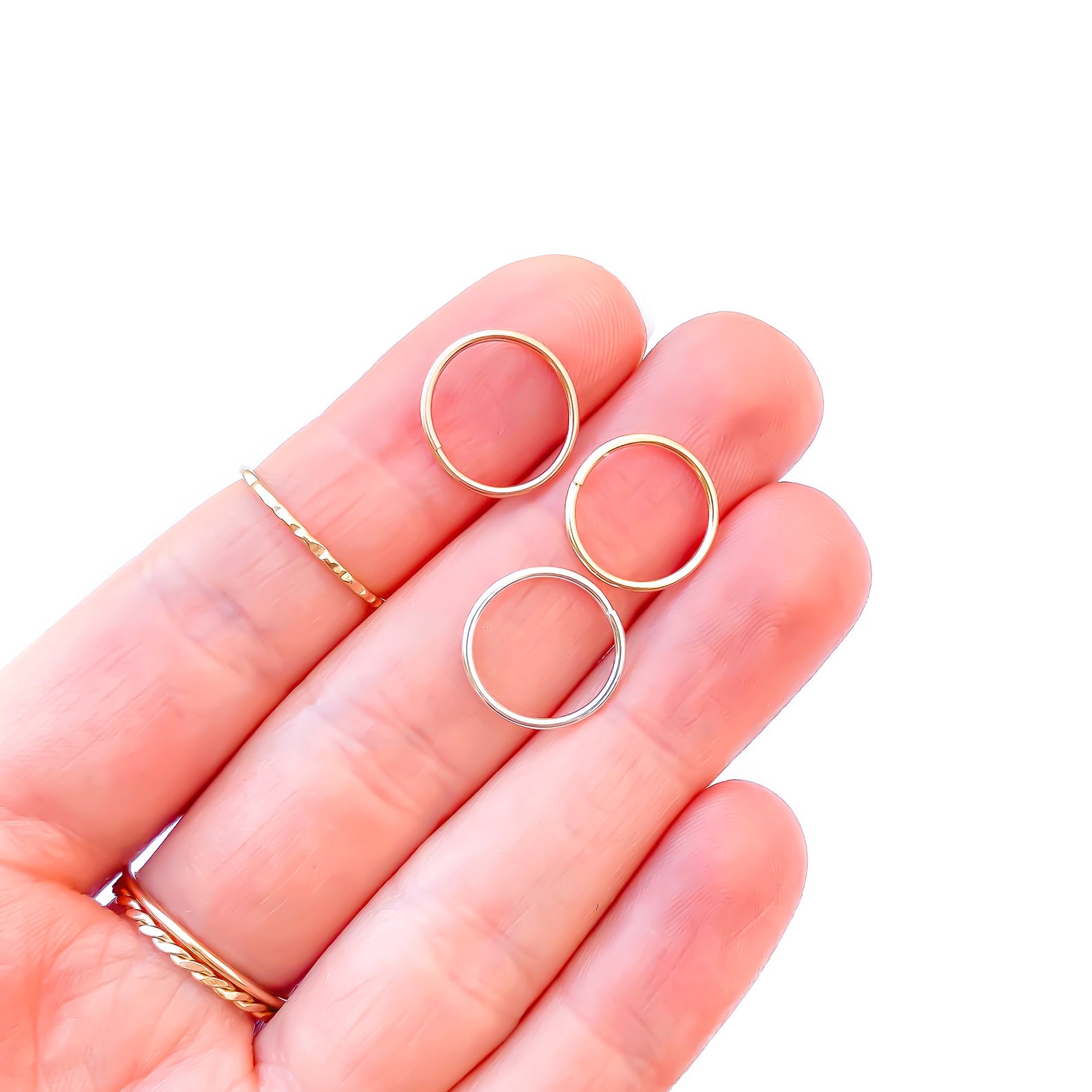 Gold Conch Hoop, Gold Filled Conch Piercing, Single Conch Hoop Earring ...