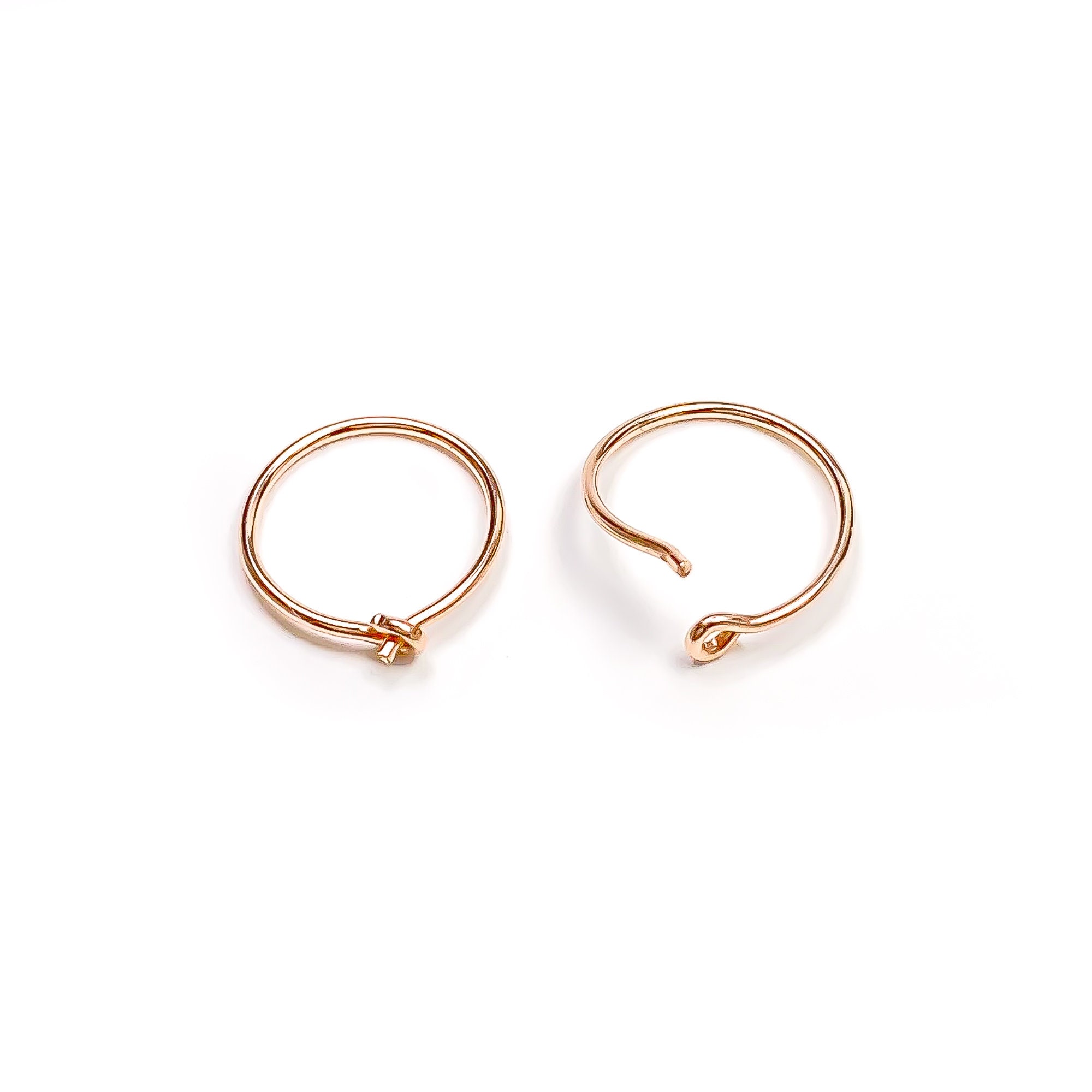 Small Rose Gold Hoop Earrings Tiny Rose Gold Filled Hoops - Etsy