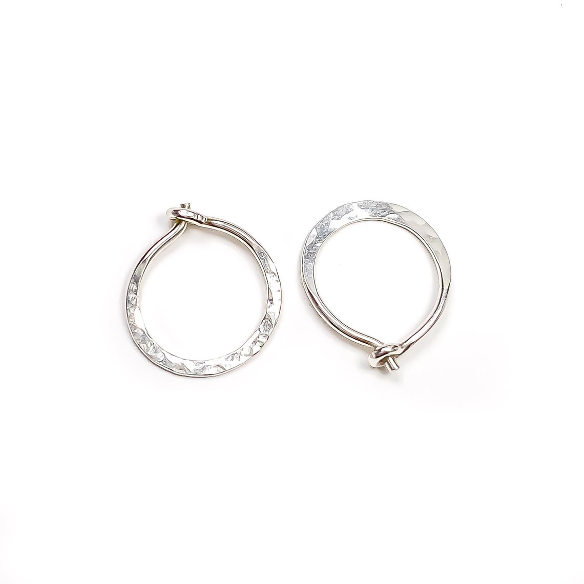 Tiny Silver Hoop Earrings Small Sterling Silver Hammered - Etsy