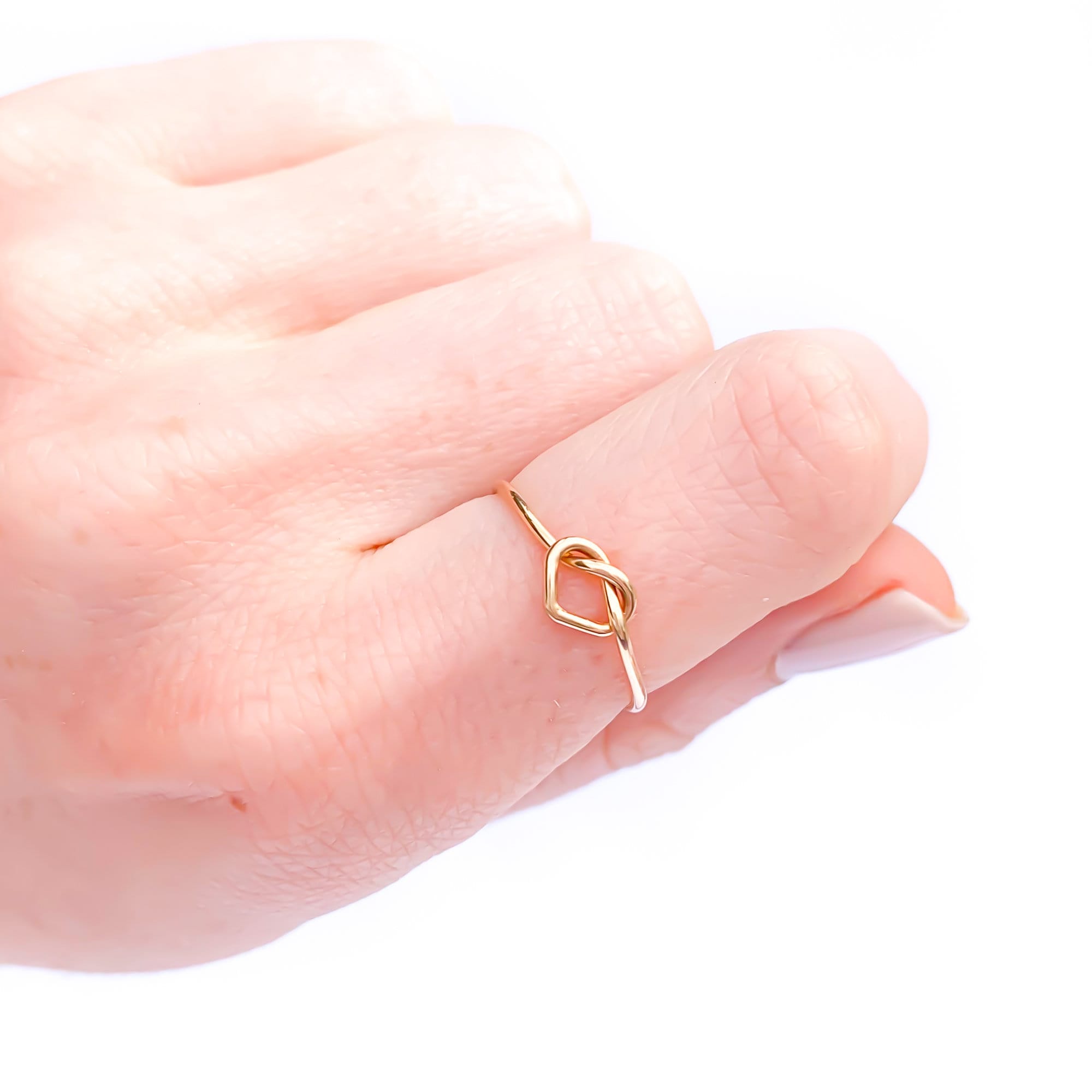 Heart Knot Ring Gold Knot Ring Gold Heart Ring Love Knot | Etsy