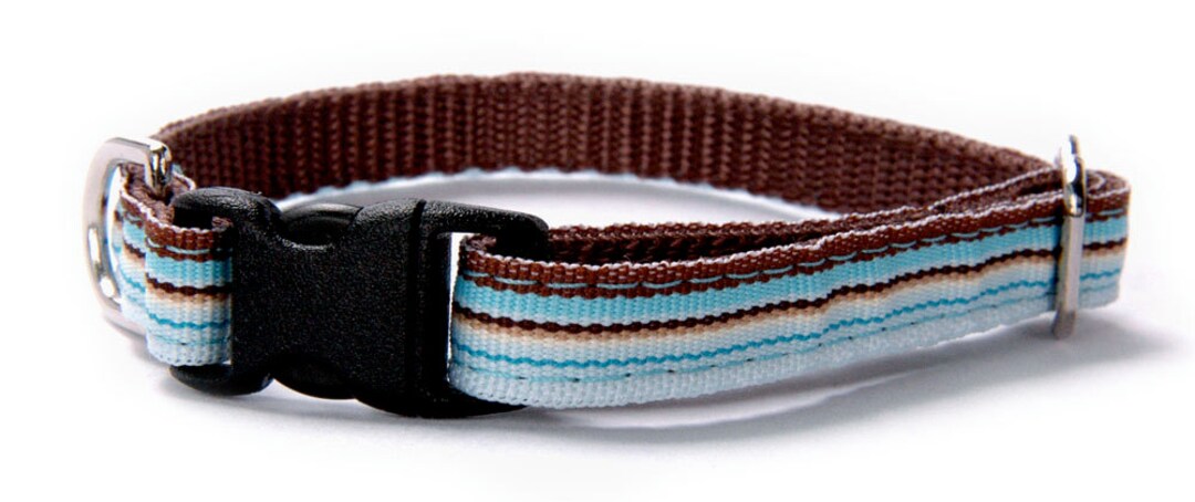 Toy Small Dog Collar Blue Stripe Dog Collar Boy Dog Collar Male Dog ...