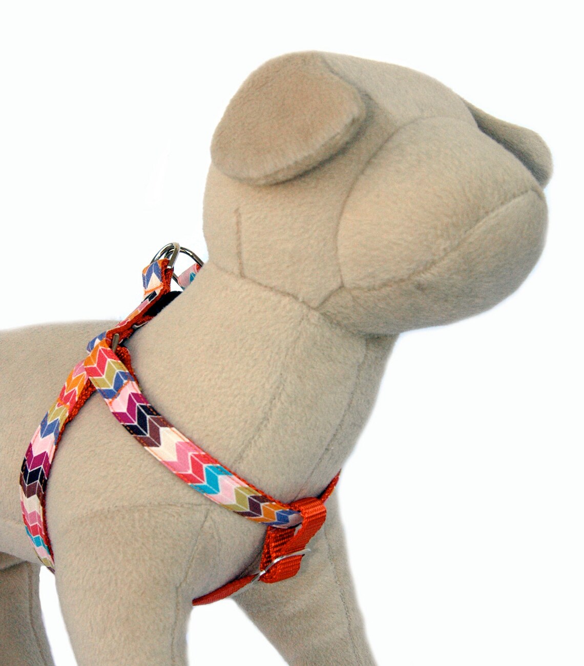 Chevron Dog Harness Dog Leash Orange Step in Dog Harness Large - Etsy