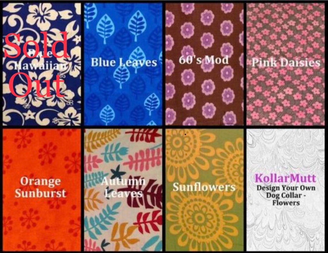 Custom Dog Collar - Design Your Own - Floral - Etsy