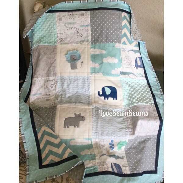 Hippo Quilt - Etsy
