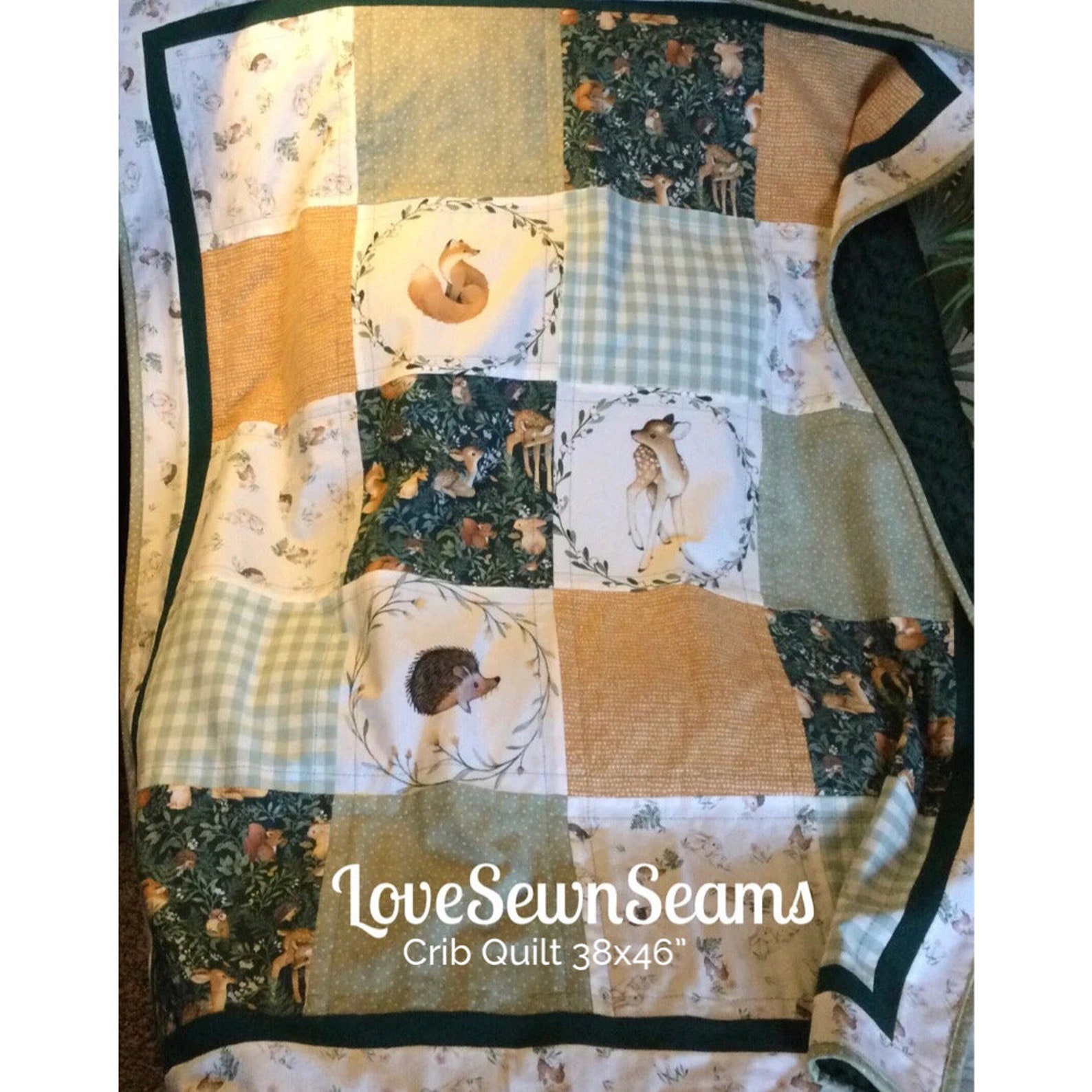 LITTLE Fawn and Friends Quilt/forest Friends/woodland Quilt/handmade in ...