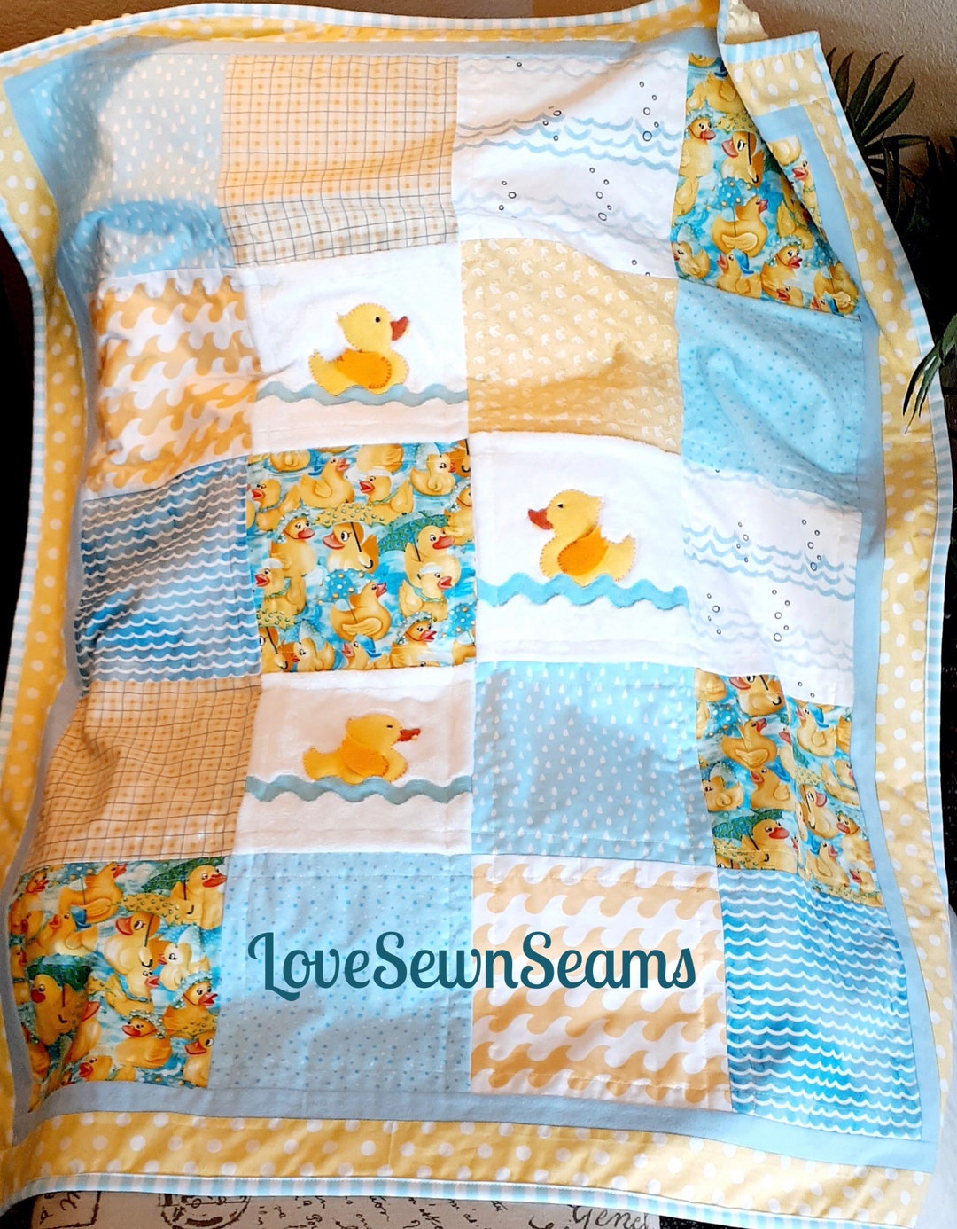 Ducky Quilt/duck Quilt/yellow Duck Quilt/modern Baby Quilt/baby Quilt ...