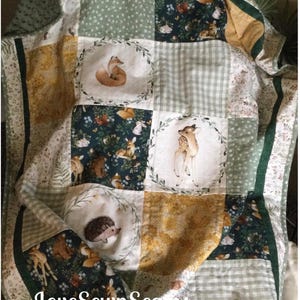 LITTLE Fawn and Friends Quilt/forest Friends/woodland Quilt/handmade in ...