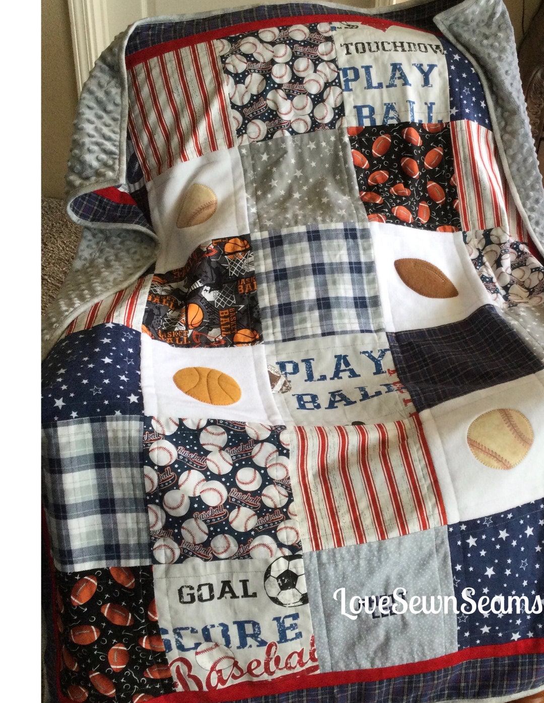 All Sport Quilt/sports Quilt/baseball Quilt/football Quilt/basketball ...