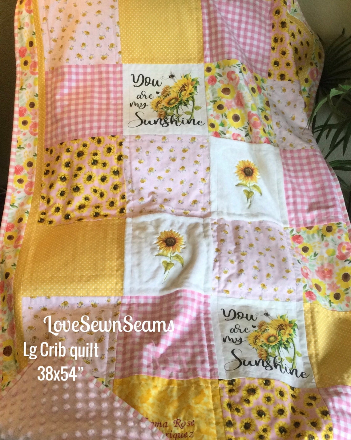 Sunflower Sunshine Quilt/you Are My Sunshine/sunflower Quilt - Etsy