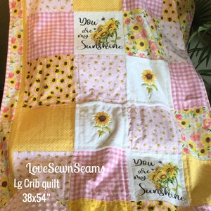 Sunflower Sunshine Quilt/you Are My Sunshine/sunflower Quilt - Etsy