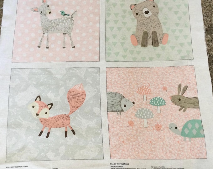 Woodland Fabric Panel/cotton Panel/wall Art Fabric Panel - Etsy