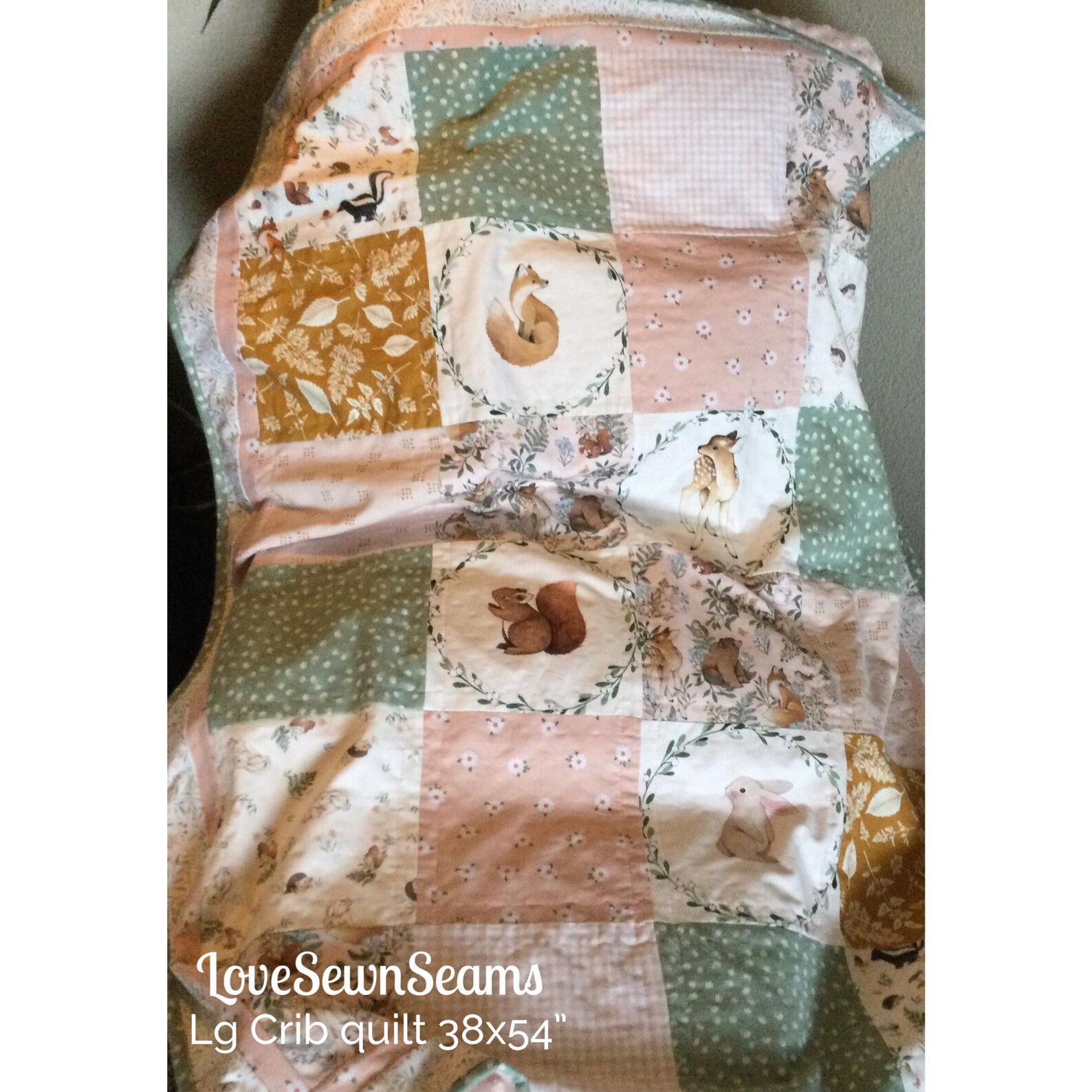 LITTLE Fawn and Friends Quilt/forest Friends/woodland Quilt/handmade in ...