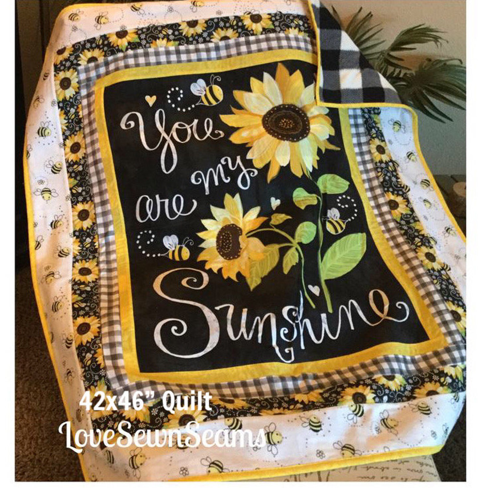 You Are My Sunshine Quilt/sunshine Quilt/sunflower Quilt/you Are My ...