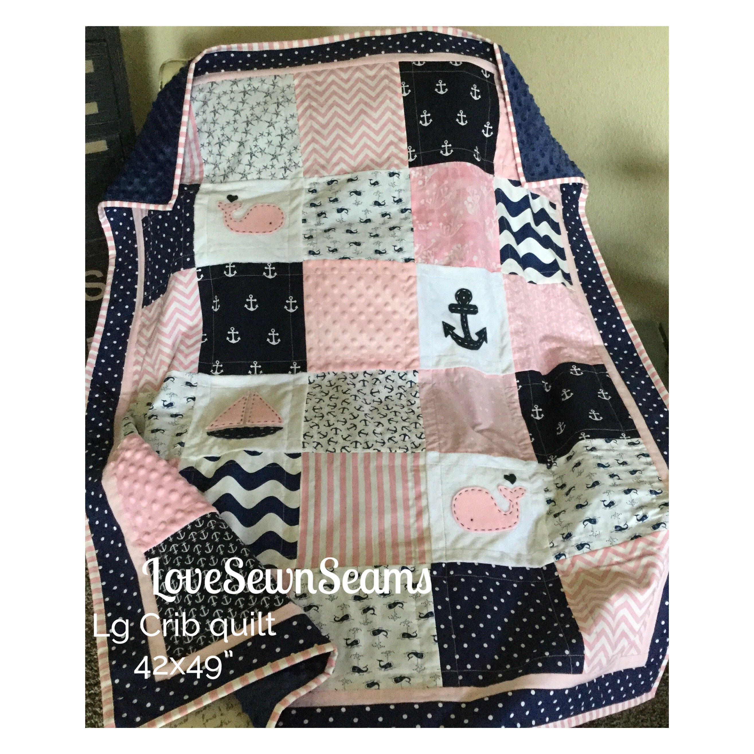 MADE TO ORDER/Seaside Quilt/Nautical Baby quilt/Baby | Etsy