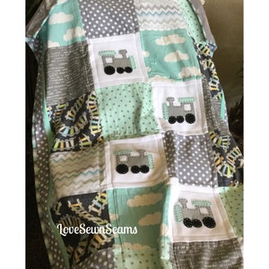 MADE TO Order/train Quilt/train Baby Quilt/train Blanket/trains/train ...