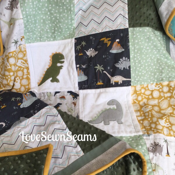 Dinosaur Quilt - Etsy