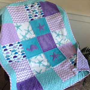 Turtle Starfish Quilt With Soft Cuddly With Ultra Soft Back Simply ...