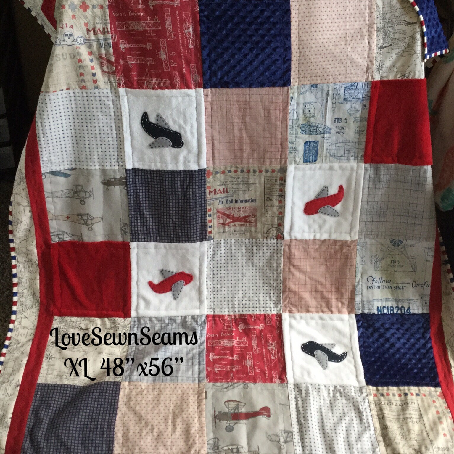 Vintage Airplane Quilt Pattern