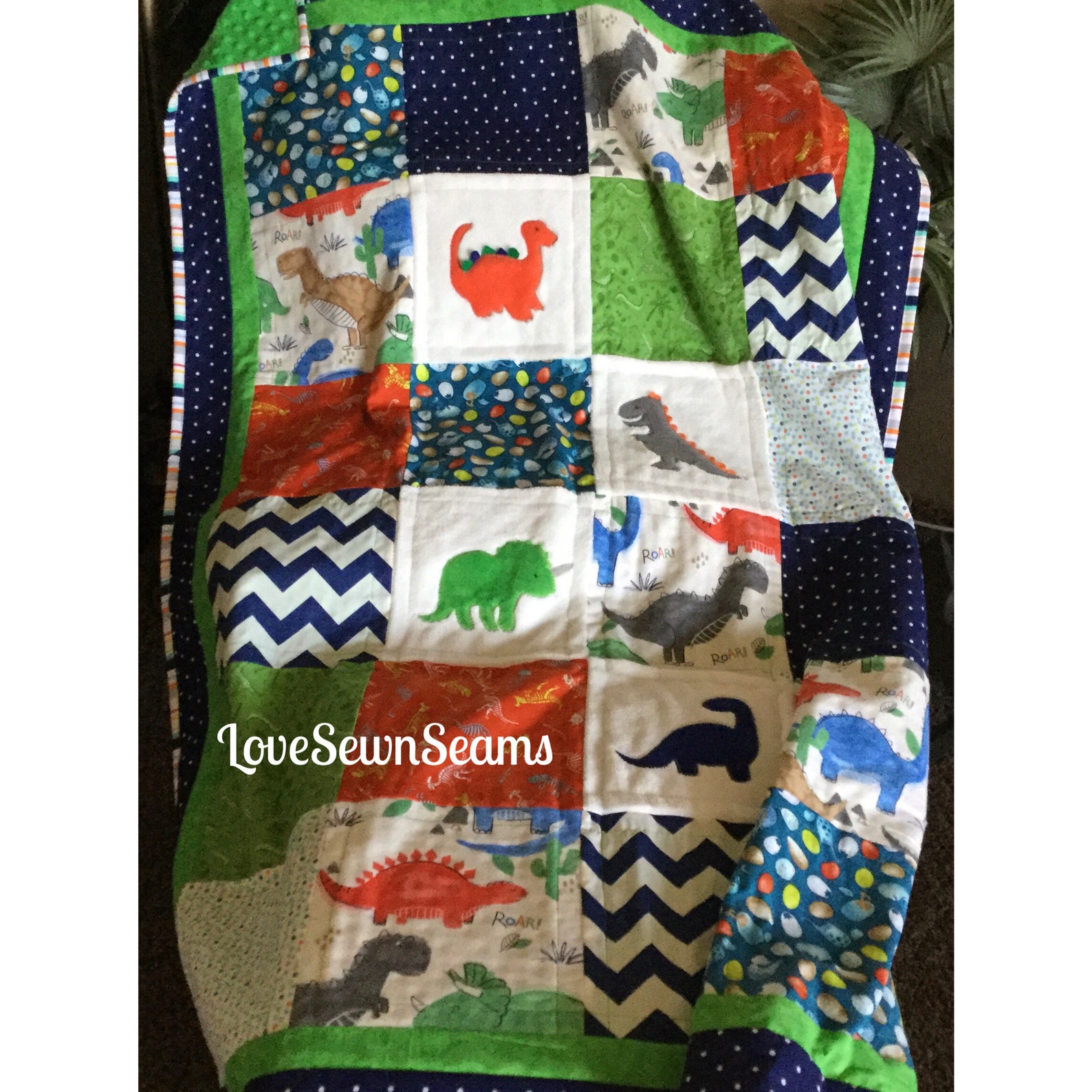 DINO Quilt/dinosaur Quilt/childs Dinosaur Quilt/baby - Etsy