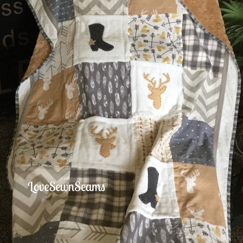 Cowboy Baby Quilt - Etsy