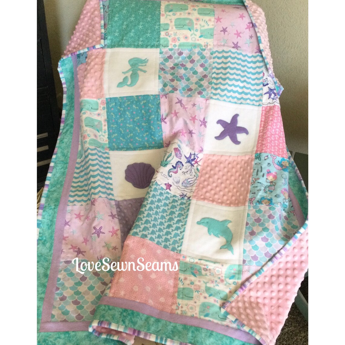 Under the Sea/mermaid Quilt/sealife Quilt/handmade Baby - Etsy