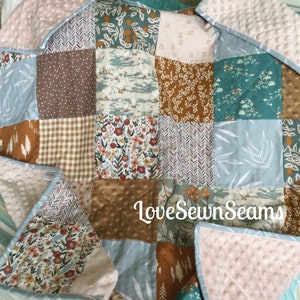 Cottage Handmade Quilt in Beautiful Earth Tones/wild Cottage Patchwork ...