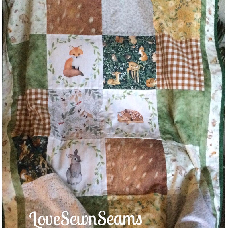 Woodland Quilt - Etsy