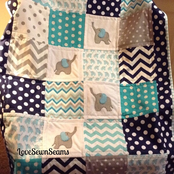 Aqua Elephant - Etsy