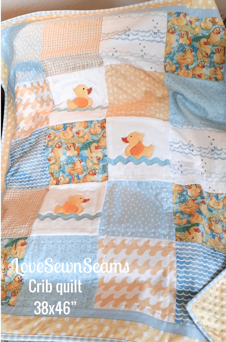 Ducky Quilt/duck Quilt/yellow Duck Quilt/modern Baby Quilt/baby Quilt ...