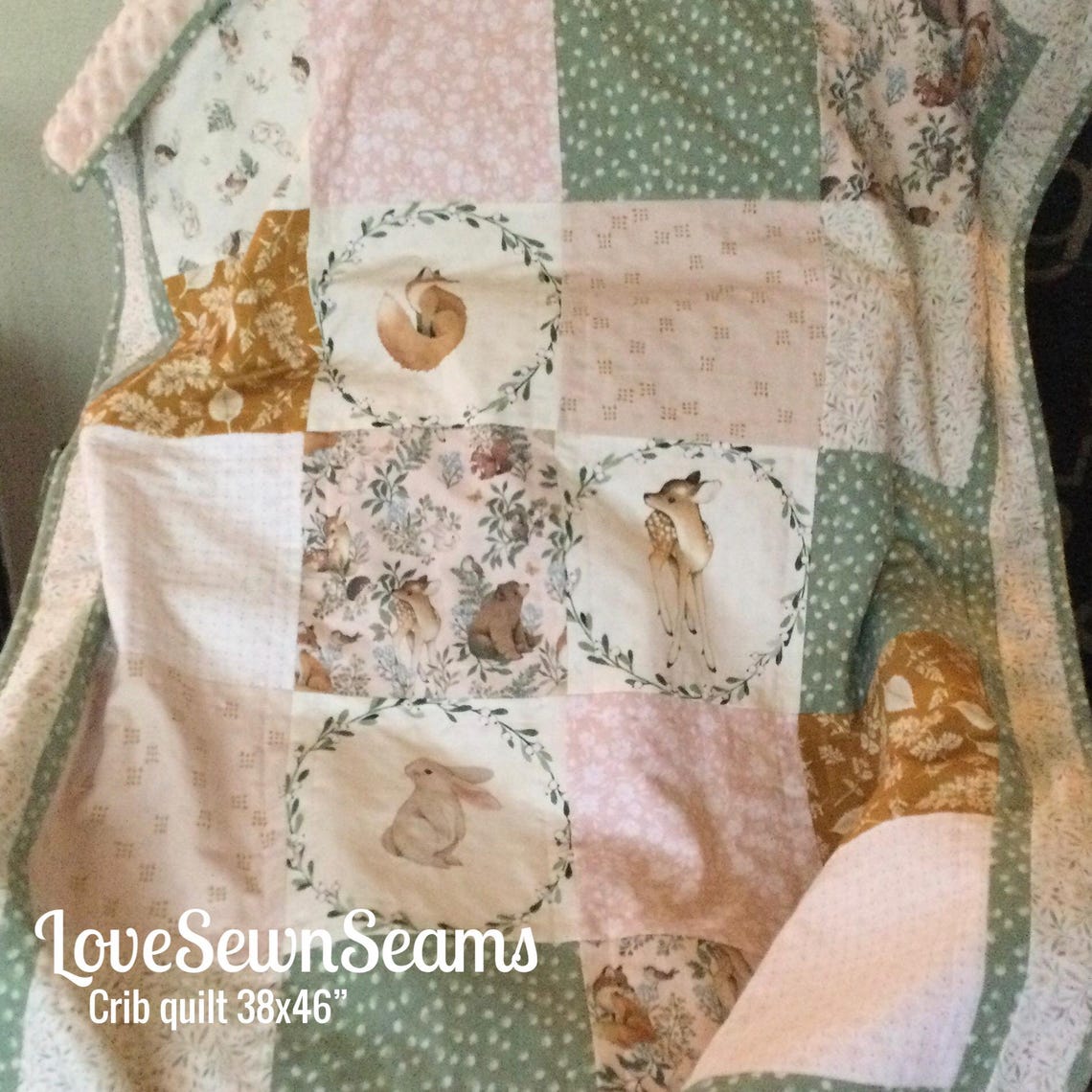LITTLE Fawn and Friends Quilt/forest Friends/woodland Quilt/handmade in ...