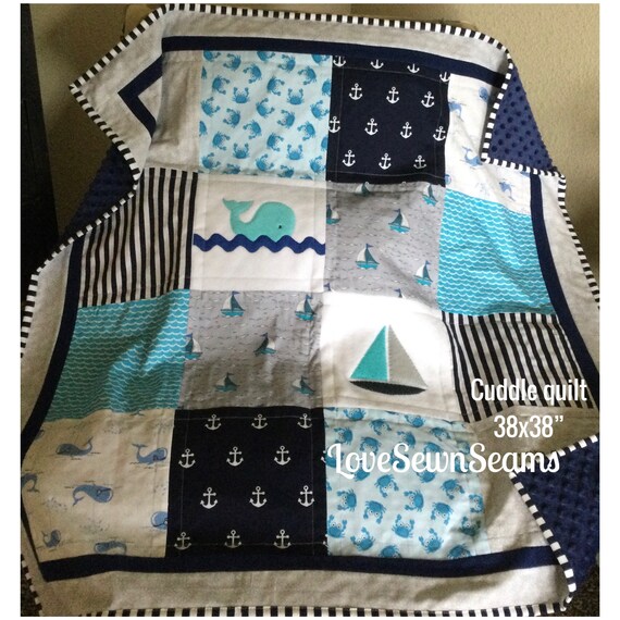 MADE to Order/nautical Quilt/sea Life Quilt/coastal Quilt/made - Etsy