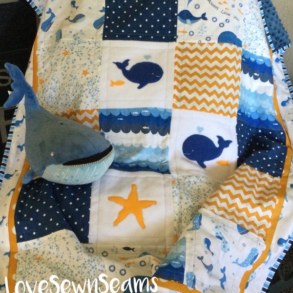 Whale Quilt - Etsy
