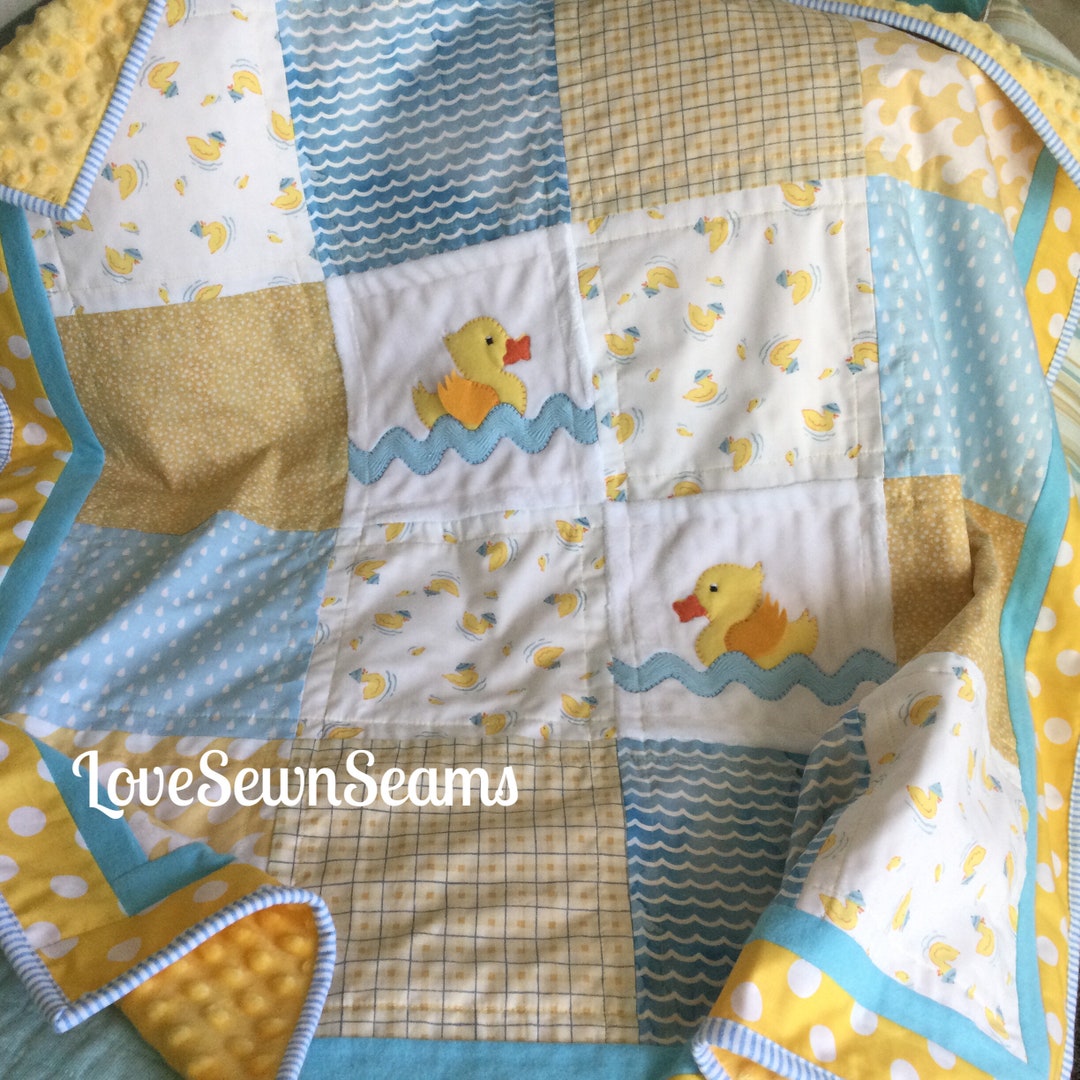 Ducky Quilt/duck Quilt/yellow Duck Quilt/modern Baby Quilt/baby Quilt ...