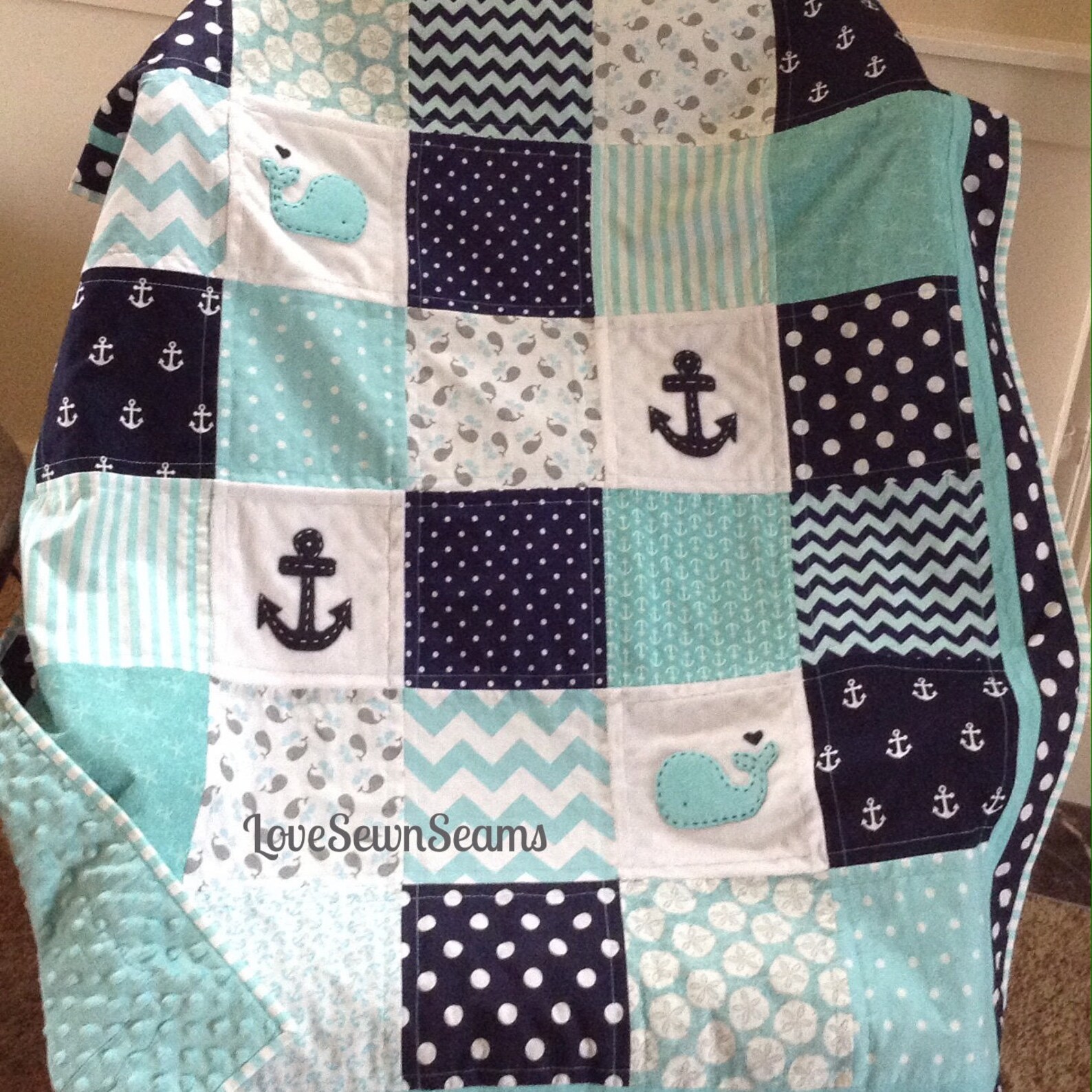 Nautical Baby Quilt/coastal Quilt/baby Quilt/handmade Baby | Etsy
